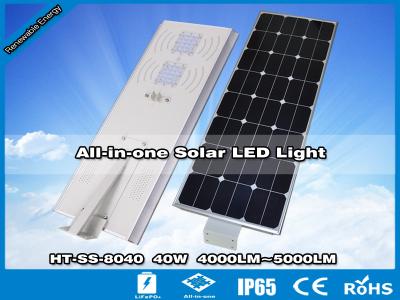 China Hitechled Luminaria Solar Led integrada, Todo En Uno Panel 80W y Bateria 384W y Led 40w for sale