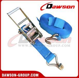 China 8000kg x 6m Ratchet Tie Down Straps EN12195-2  for lifting for sale