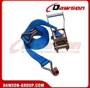 China 5000kg x 4m Ratchet Tie Down Straps EN12195-2  for lifting for sale