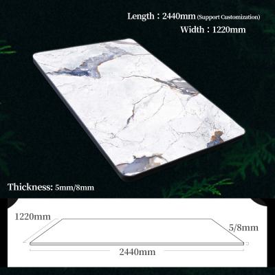 China Waterdicht en gemakkelijk te installeren Marmeren houten veneerpanelen Interieur decoratieve wandpanelen Nieuwe producten Marmeren wandpanelen for sale