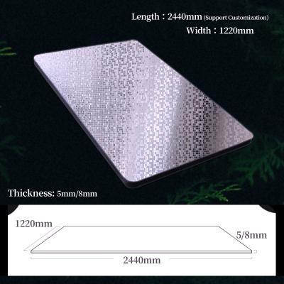 China Mosaic Wall Decor PET Wall Panel Bamboo Charcoal Fiber Wood Veneer Board for sale
