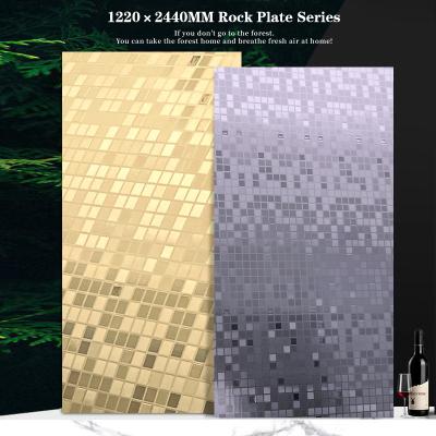China Mosaic Wall Decor PET Wall Panel Bamboo Charcoal Fiber Wood Veneer Board for sale