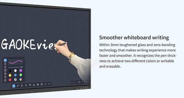 Quality 75 Inch Digital Interactive LED Smart Board for Education 86/98/110 Inch for sale