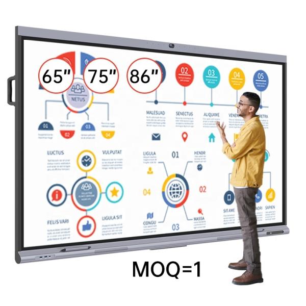 Quality 86 Inch Big Screen Android 11.0 8G Ram+128G Interactive Whiteboard Double System for sale