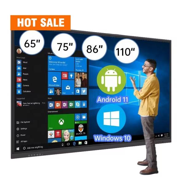 Quality 86 Inch Smart Monitor Interactive Flat Panel Touch Screen Board for Office Use for sale