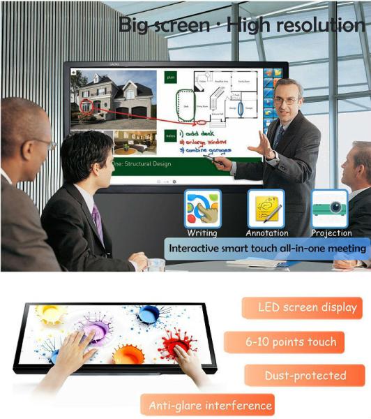 Quality 86 Inch Smart Monitor Interactive Flat Panel Touch Screen Board for Office Use for sale