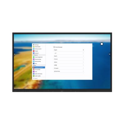 China Android 11.0 Interactive Whiteboard 86inch Interactive Display Infrared 20 Touch windows 40 Touch for School and Conference for sale