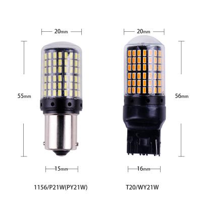 China Automotive Lighting Solution 2 Pieces PY21W LED Bulb Long Lifespan Waterproof for sale