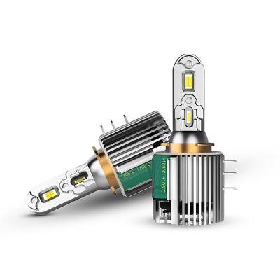 China Aluminum Housing H15 Plug And Play LED Headlight 36W Quiet Cooling Front Car Lamp for sale