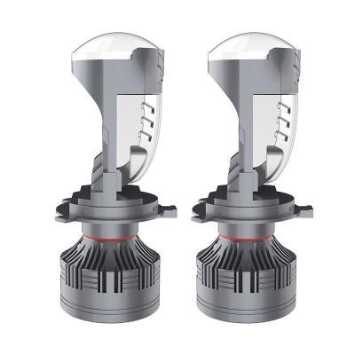 China 6000K LED Projector Headlight HD Lenses Automotive H4 LED Bulbs High Low Beam for sale