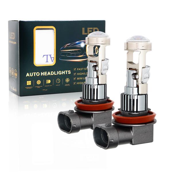 Quality Dual Beam LED Projector Headlights H4 H7 H11 9005 With EYE Lens IP67 Waterproof for sale