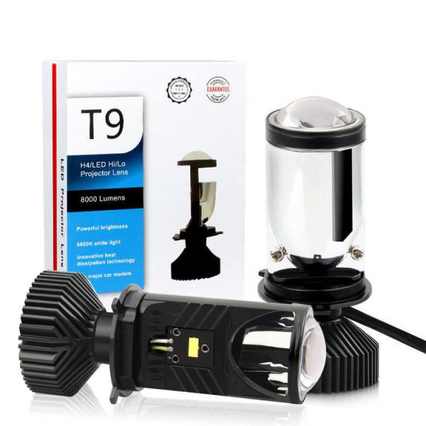 Quality T9 LED Compact Projector Lamps 6500K Dual Beam Bulbs for Vehicles Motorbikes for sale
