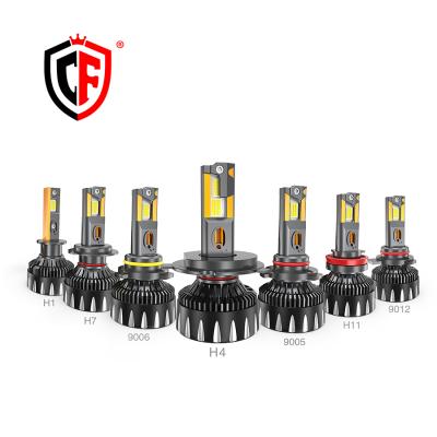 China 200W Ultra Bright Car LED Headlight With 8 Copper Tubes High Low Beam 18000LM IP67 for sale