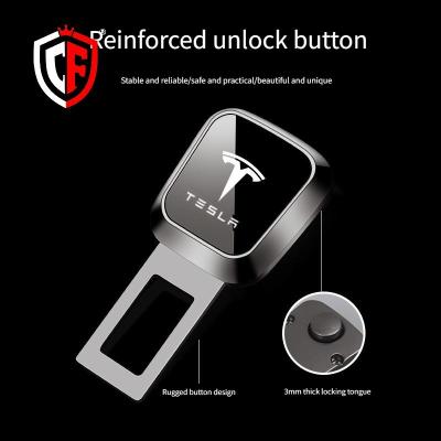 China Universal Zinc Alloy Seat Belt Extender Buckle Safety Lock Clip Custom Logo Metal Connector for sale