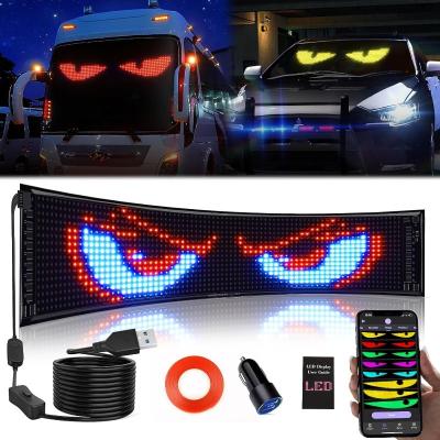 China Devil Eyes LED Light Flexible Display Bluetooth Controlled Scrolling Text & Animation for Cars , Shops and Events for sale