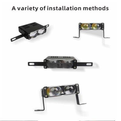 China 12800 Lumens Dual Projector Lens LED Driving Light IP68 Waterproof Car LED Grille Light for sale