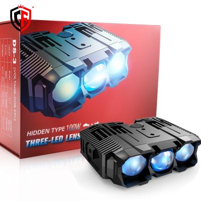 China CF 100W High Output LED Auxiliary Grille Lamp with 7000LM Brightness and Blue Filter Lens for Cars & Motorcycles for sale