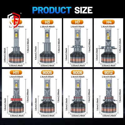 China 120W Tri Color LED Headlight Conversion Kit with Remote Canbus Ready LED Bulbs for Cars Trucks SUVs for sale