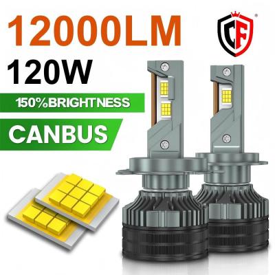 China T80 120W 25000LM LED Headlight Bulbs with Triple Copper Tube Cooling for Cars SUVs and Light Trucks for sale