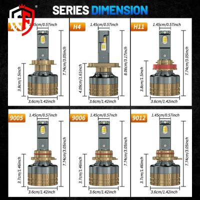 China Universal LED Headlight Bulbs with Canbus No Error RGB Three-Color Flash and Aviation Aluminum Construction for Cars for sale
