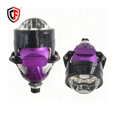 China Automotive 2.5 Inch Bi LED Projector Lens Dual Straight Beam High Low Headlight for sale