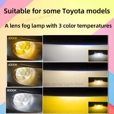 China 3.0 Inch Bi-LED Projector Fog Light Lens with 80000LM Brightness and Three Color Temperature Options for Toyota Models for sale