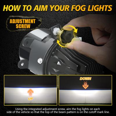 China 3 Inch LED Fog Light Projector 500W 80000LM IP9 Waterproof for Toyota Tacoma Camry Corolla Fortuner for sale
