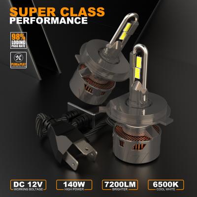 China 140W High Output U Shape Copper Tube Cooling IP67 Waterproof LED Headlight Bulb for Automotive Upgrade for sale