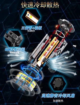 China CF G17 260W High Power LED Headlight with 24 Chip LED Technology and U Shape Copper Heat Pipe for Cars for sale