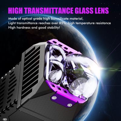 China Universal 70W High Power Triple Lens LED Spot Light Auxiliary Driving Light for Grill Mount for sale