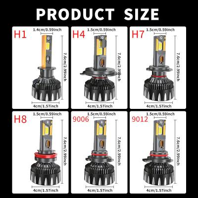 China 200W High Power 18000LM High Lumen Automotive LED Headlight Kit IP68 Waterproof for Universal Fit for sale