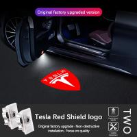 China Tesla LED Logo Projector Puddle Light 5W 4.5V 3D Laser Ghost Shadow Effect Plug and Play for sale