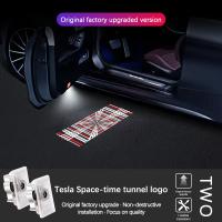 China Tesla LED Logo Projector Puddle Light 5W 4.5V 3D Laser Ghost Shadow Effect Plug and Play for sale