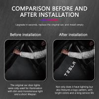 China Tesla LED Logo Projector Puddle Light 5W 4.5V 3D Laser Ghost Shadow Effect Plug and Play for sale