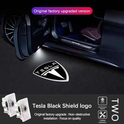 China Tesla LED Logo Projector Puddle Light with Ultra-Bright 3D Laser Ghost Shadow Effect and Plug and Play Installation for sale