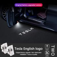China Tesla LED Logo Projector Puddle Light 5W 4.5V 3D Laser Ghost Shadow Effect Plug and Play for sale