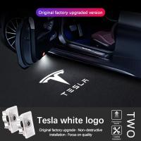 China Tesla LED Logo Projector Puddle Light 5W 4.5V 3D Laser Ghost Shadow Effect Plug and Play for sale
