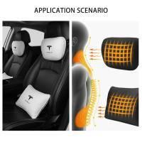 China Tesla Car Accessories Memory Foam Car Seat Neck Pillow and Lumbar Back Support with Premium Quality Ergonomic Design for sale