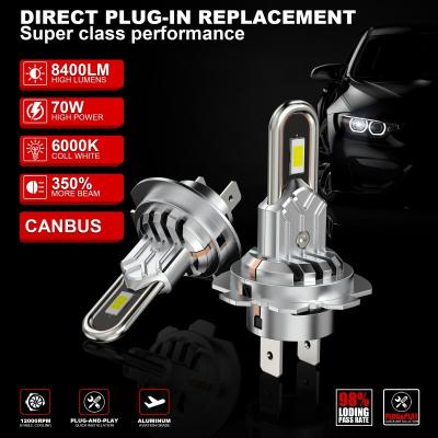 China H4 LED Headlight Bulbs 30000LM Super Bright with High Low Beam Integrated and IP67 Waterproof Dustproof for Universal Cars for sale