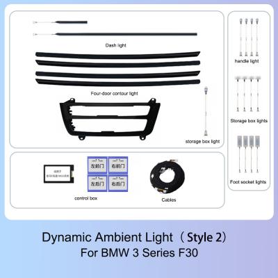 China CF BMW RGB Flowing LED Interior Upgrade Kit with Dynamic RGB Flowing Effects and Plug-and-Play Installation for F30/F32/F33/F36 for sale
