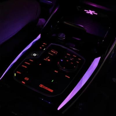 China BMW Crystal Center Console Ambient Light Strips with OEM-matched Design and Plug and Play Installation for Multi-Color Ambient Lighting for sale