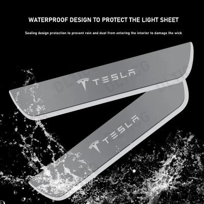 China Smart Wireless LED Entry Door Lights for Tesla with Exclusive Fitment and Scratch Protection for sale