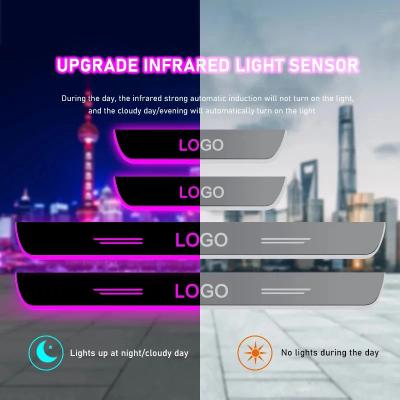 China Wireless Plug-and-Play LED Threshold Light with Vehicle-Specific Design and IP68 Waterproof for Tesla Models for sale