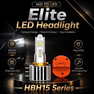 China CF H15 LED Car Headlight Bulb IP68 Waterproof 6500K Cool White with 50,000 Hours Lifespan Direct Replacement Auto Light for sale