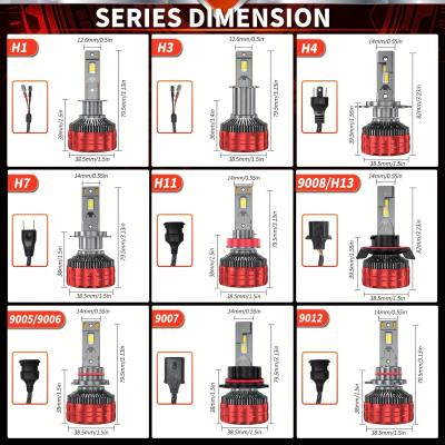 China Canbus Error Free 6500K Super Bright LED Headlight Bulbs Plug and Play Car LED Headlight Conversion Kit for sale
