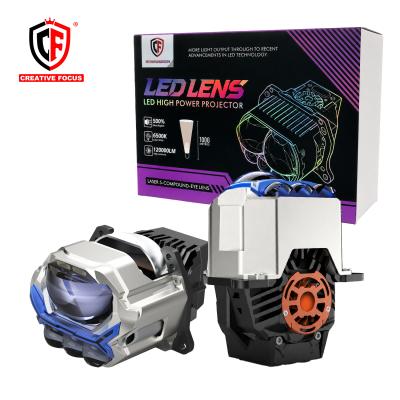 China 3 Inch Bi LED Projector Lens with Dual Cooling Fan and 11000LM Brightness for Car Headlight Retrofit for sale