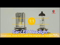 m4 led automotive bulb h7 high & low beam with 6000 lumens, 50,000 hours lifespan