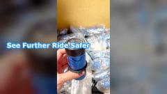 Motorcycle headlight with twin fish-eye lenses