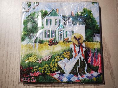 Cina Idilliaco retro 30×30cm eliminabile stampato colore del tovagliolo di carta in vendita