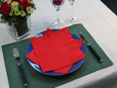 Cina Tela rosso fiamma come i tovaglioli per il ricevimento nuziale, tovaglioli di carta del ristorante di FDA 1ply in vendita